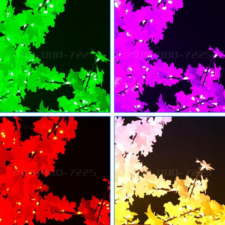 Outdoor LED Artificial Maple Tree Light Color changing 9.8ft